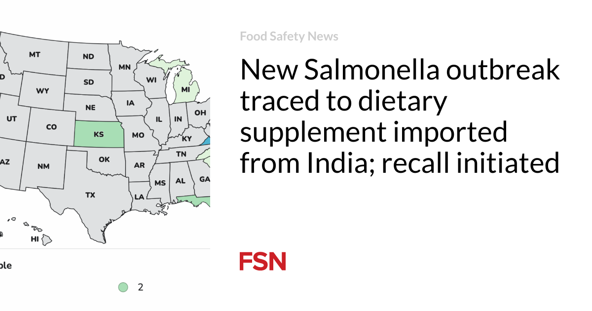 New Salmonella outbreak traced to dietary supplement imported from ...
